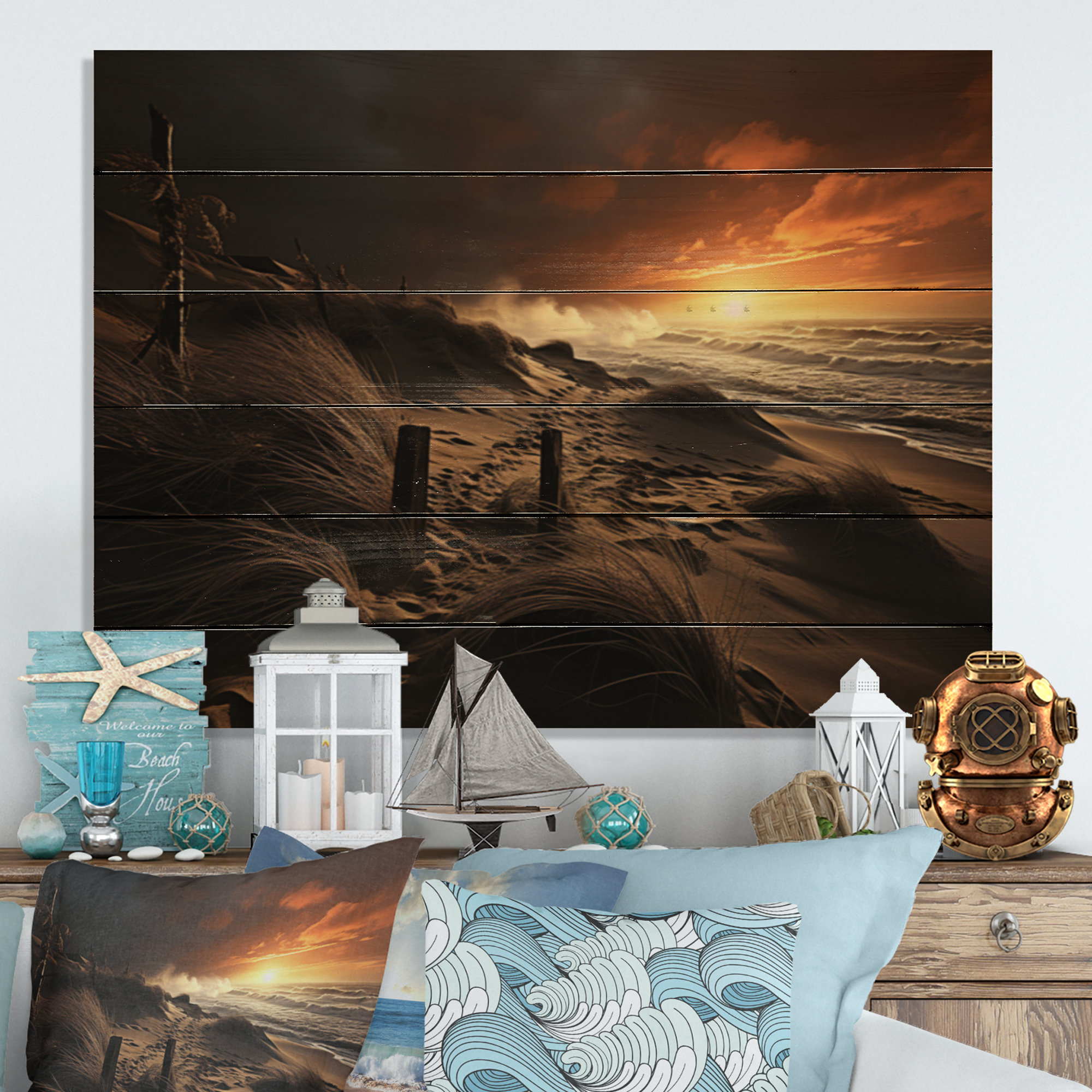 Dovecove Ronetta Beach Photo Dune Dreams VI - Unframed Print on Wood | Wayfair